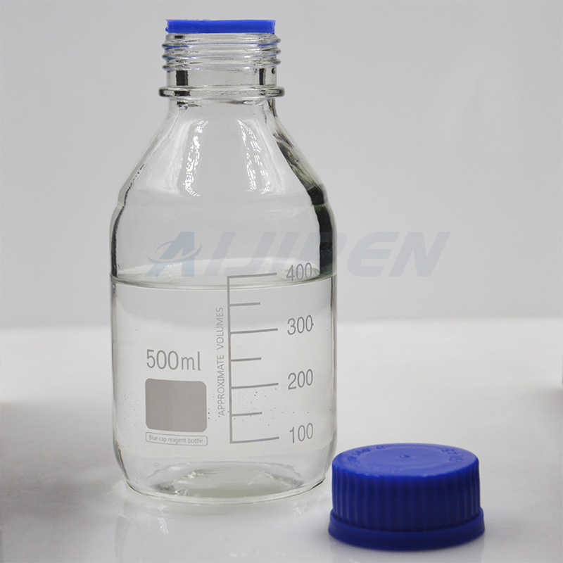 Professional graduated bottle reagent 500ml GL80 screw cap for media ...