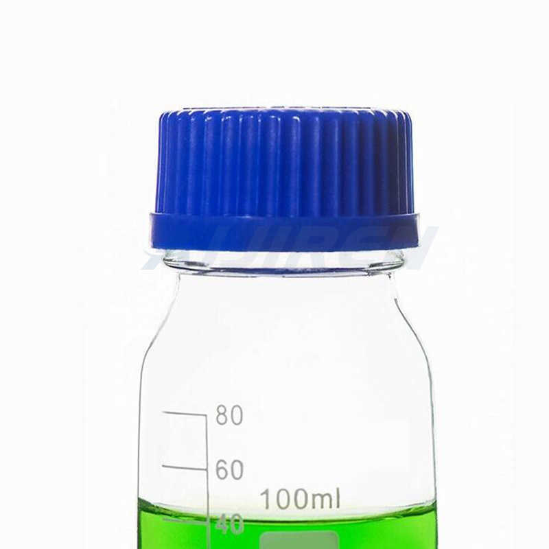 glass reagent bottle GL80 screw cap in clear India-Aijiren Vials With Caps